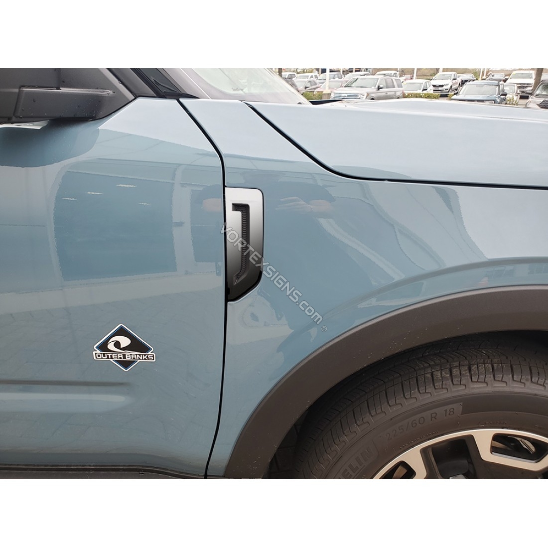 Fender vent Accent vinyl Overlay for Ford Bronco Sport