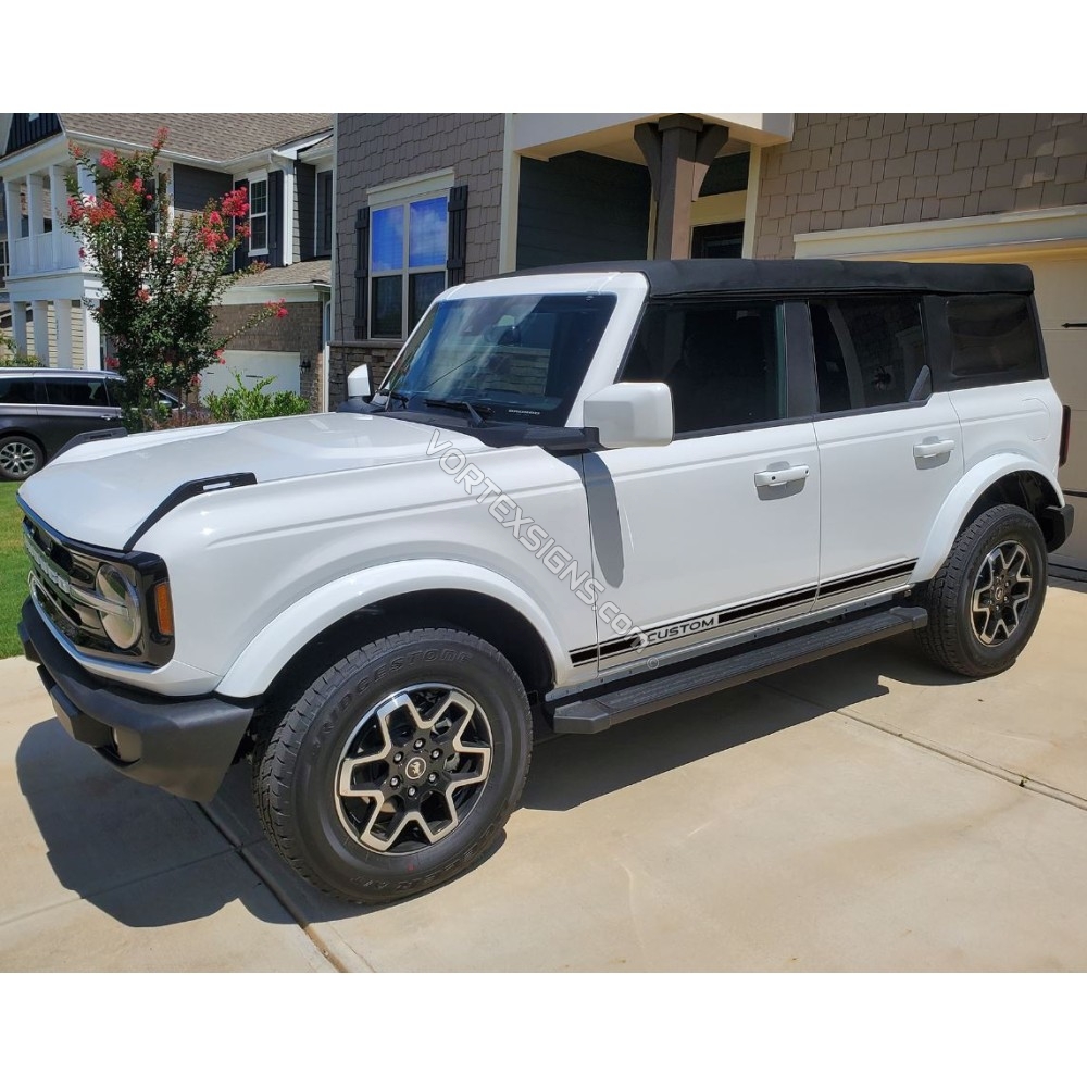 Retro sport vinyl side stripes for Ford Bronco