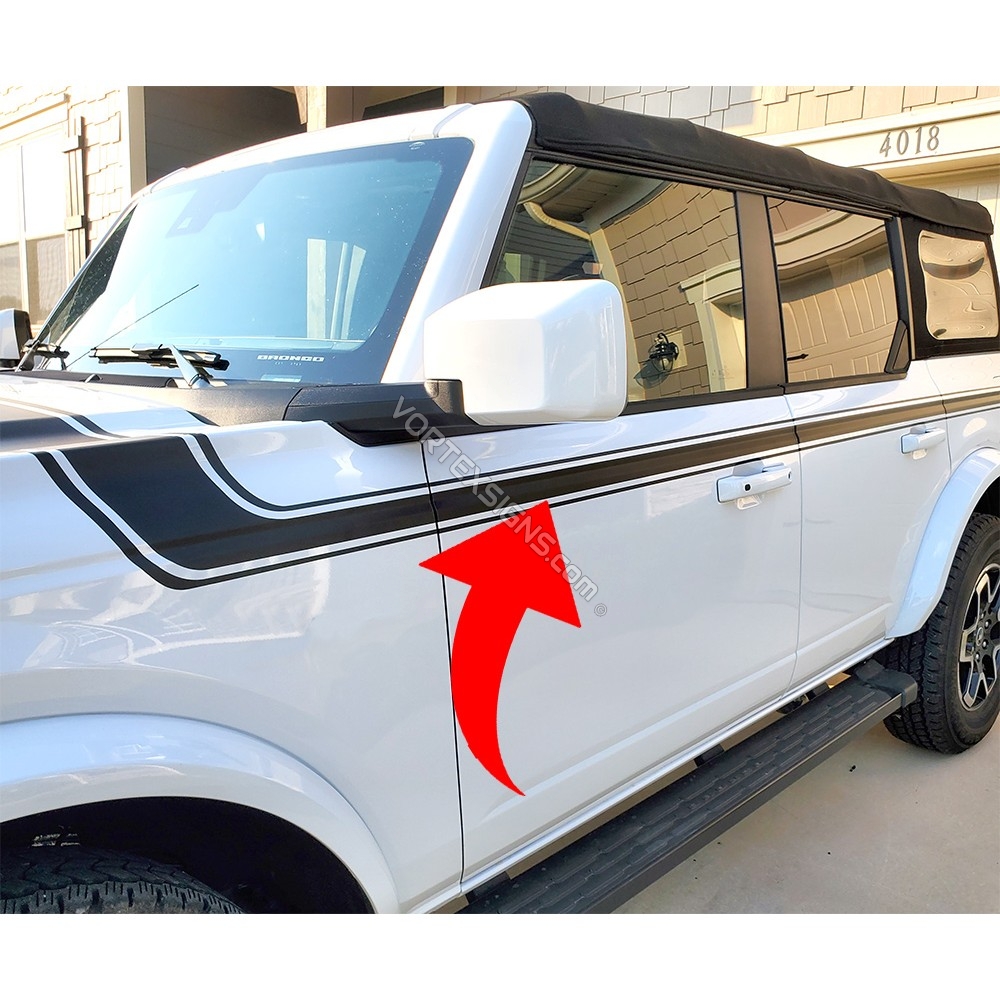 Ford Bronco retro decals: Retro graphics vinyl stripes