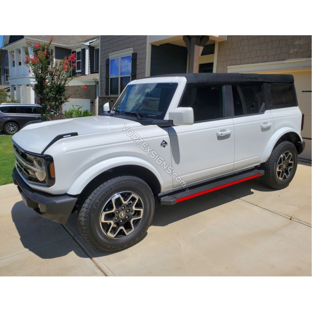 Ford Bronco step or running board color overlay decal