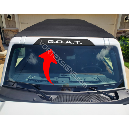 SALE! Windshield GOAT banner graphics for Ford Bronco