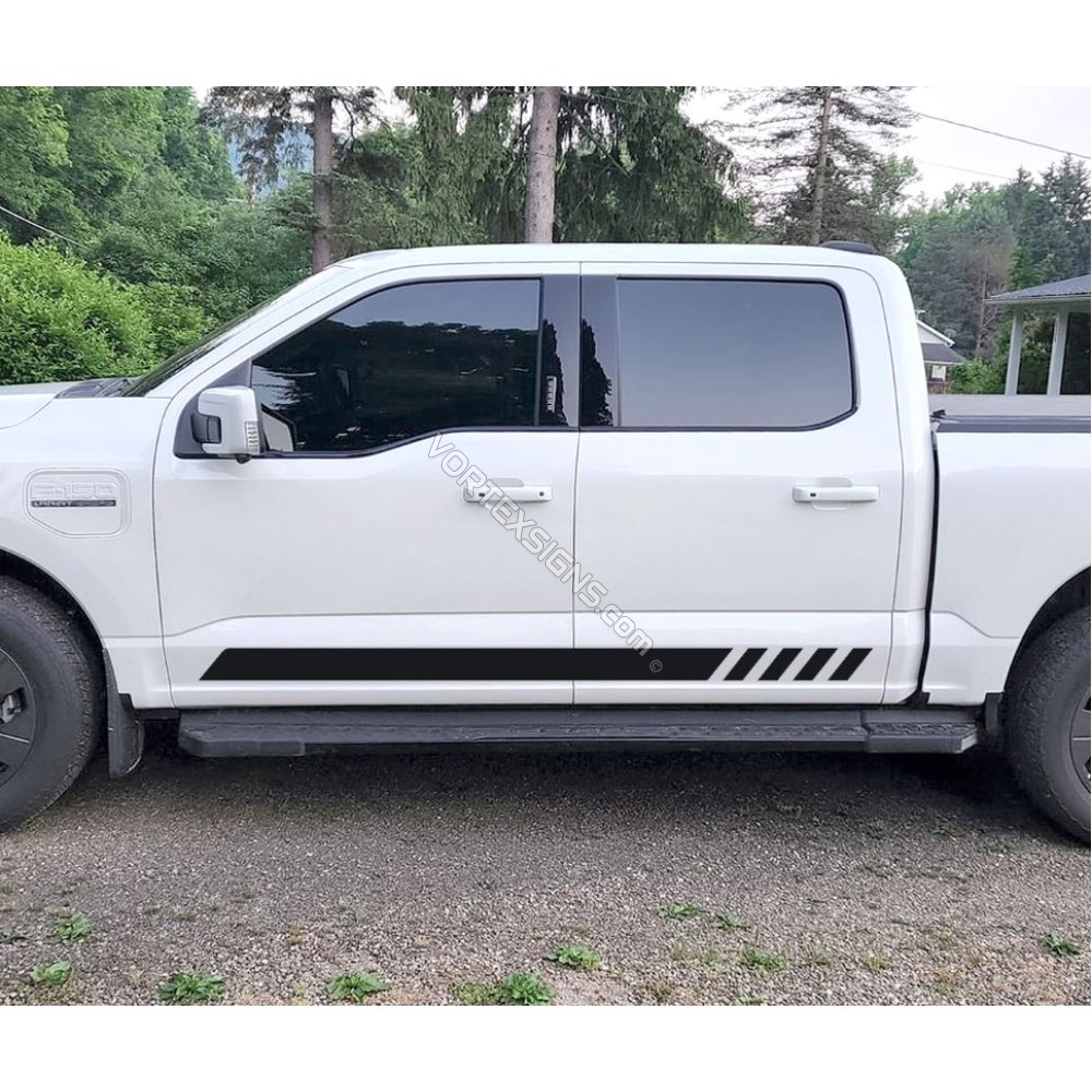 Door side stripes hood decal graphics for Ford lightning