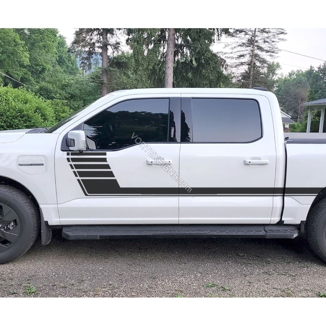Door side stripes hood decal graphics for Ford lightning