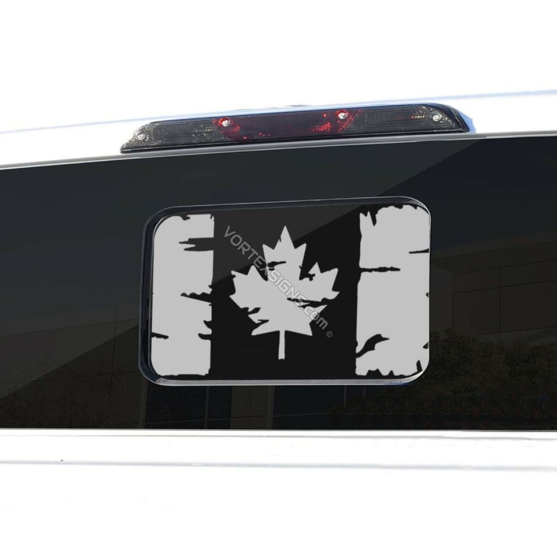 Ford Maverick small rear window flag decal graphics