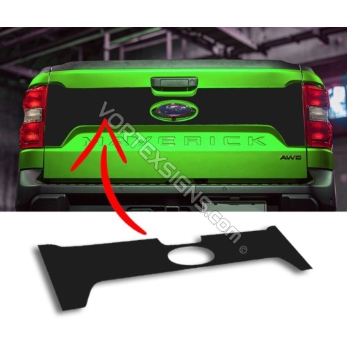 Hybrid letters vinyl hood stickers Ford Maverick