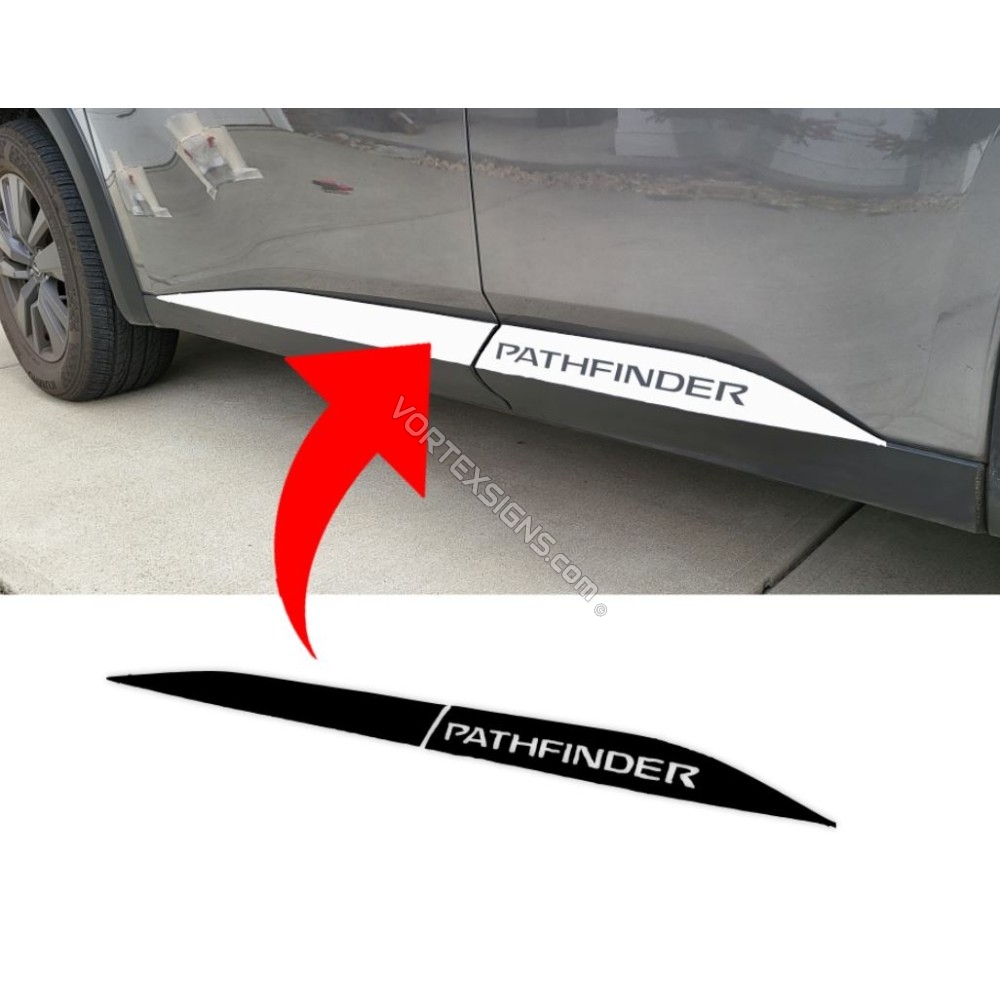 Door stripe overlay vinyl for 2022 Nissan Pathfinder