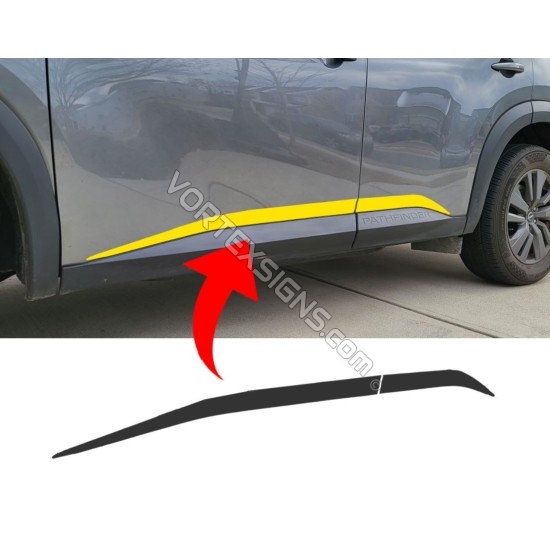 Door stripe overlay vinyl for 2022 Nissan Pathfinder