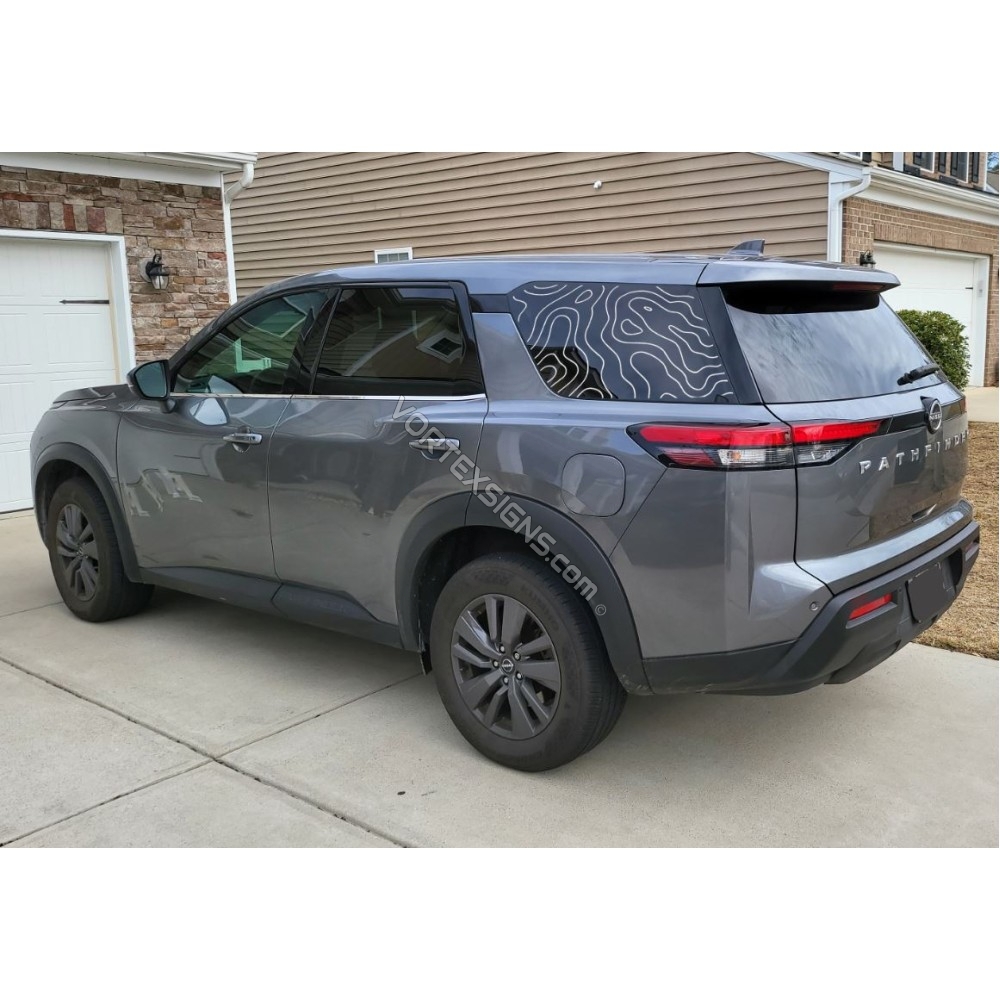 Topographic design window for 2022 Nissan Pathfinder