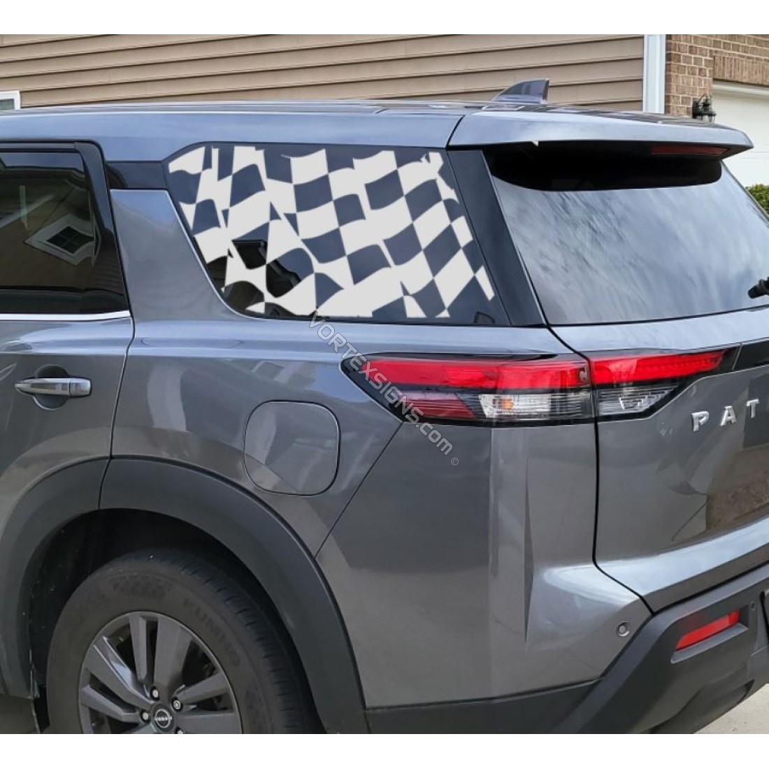 Checker flag window for 2022 Nissan Pathfinder
