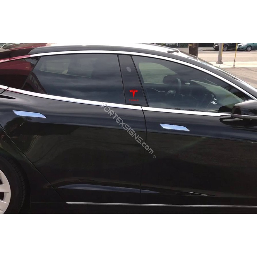 SALE! Tesla pillar logo accessory decal sticker - HOT 2020!