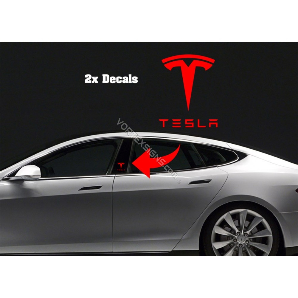 SALE! Tesla pillar logo accessory decal sticker - HOT 2020!