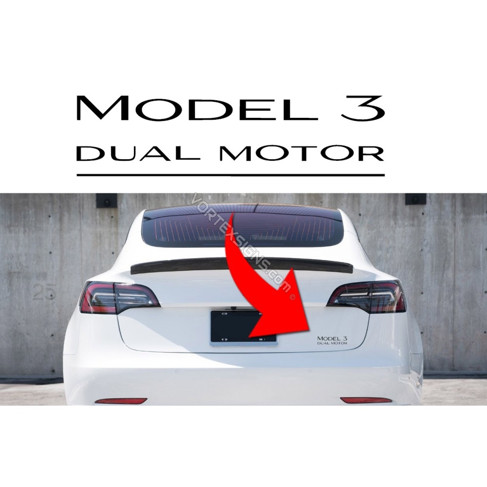 SALE! Tesla model 3 Dual Motors trunk decal - 10% OFF