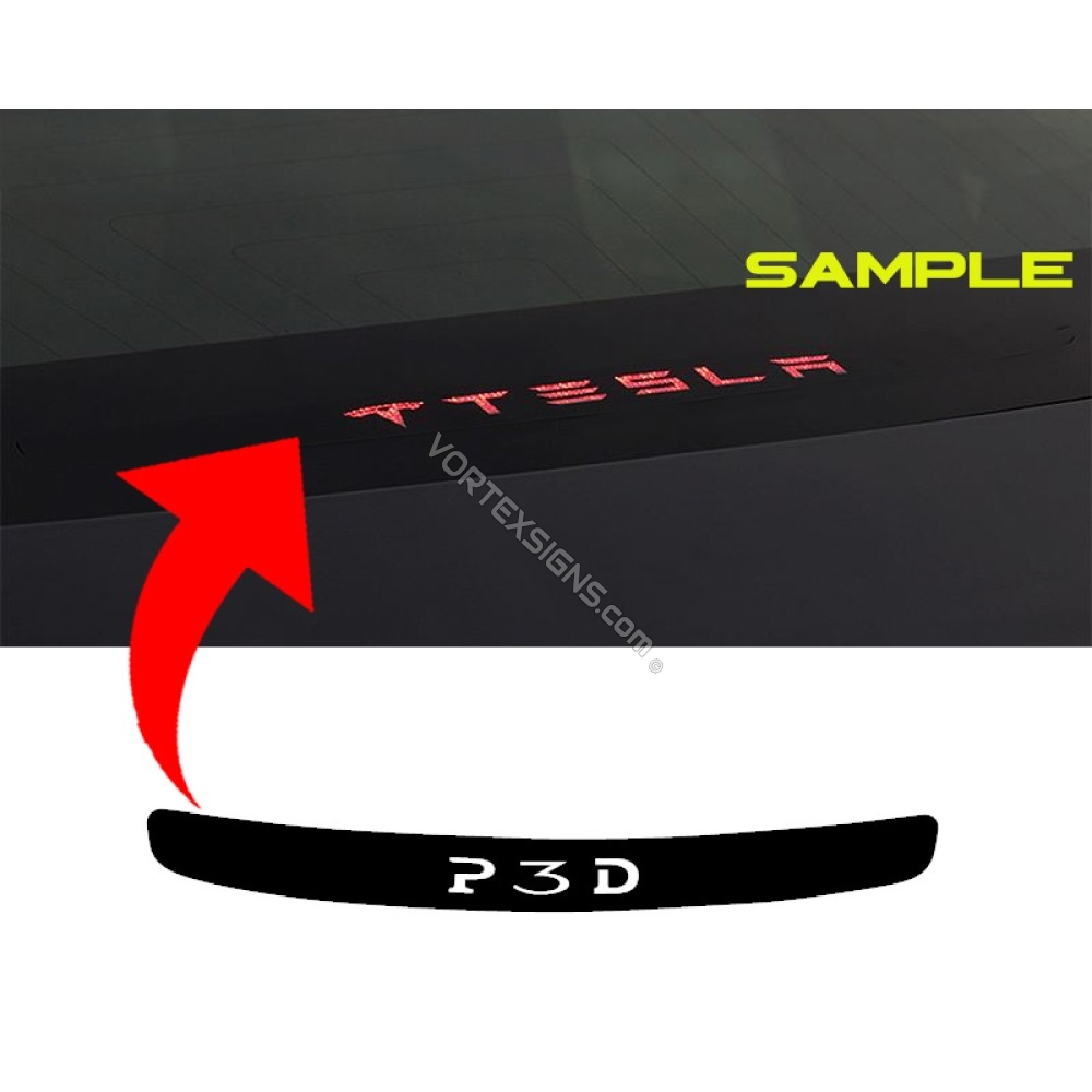 SALE! Testla Model 3 Brake light Cover/decal decals custom text