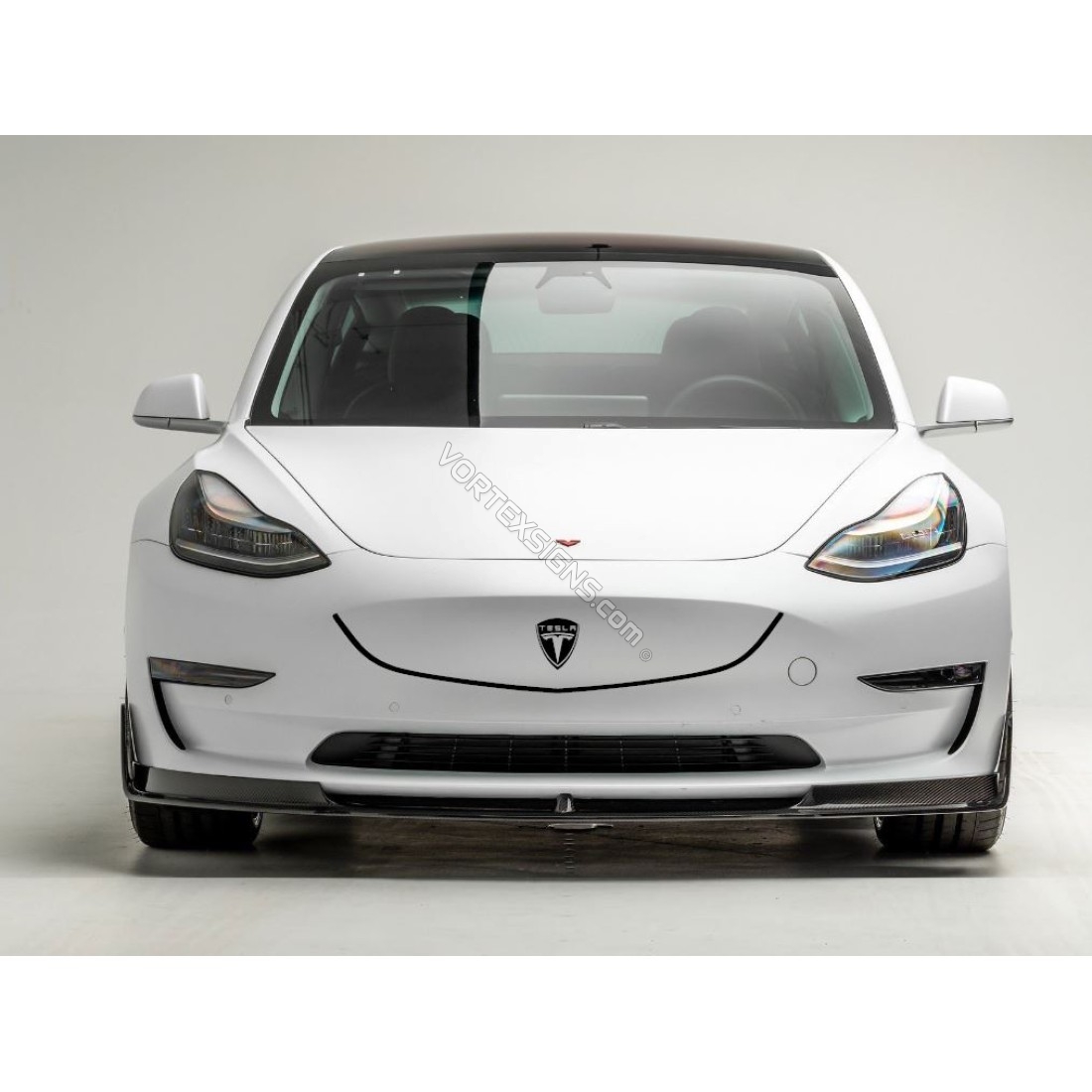 Tesla front bumper decal sticker outline